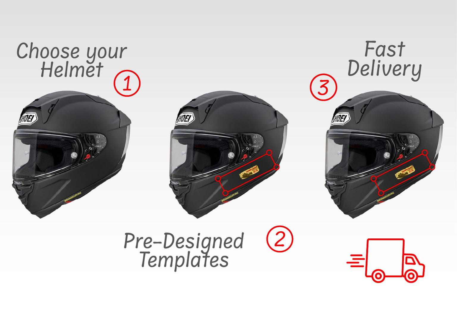 Motorradhelm bedrucken lassen bei | balleristo.com